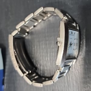 Avon | Accessories | Mens Silvertone Rectangle Case Watch | Poshmark
